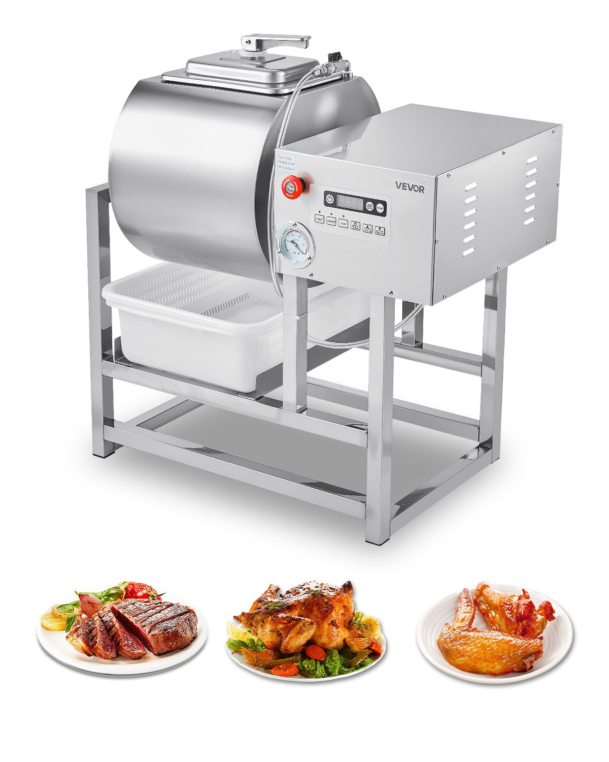 VEVOR Vacuum Meat Tumbler Marinator Machine 40L for Chicken Steak Comm