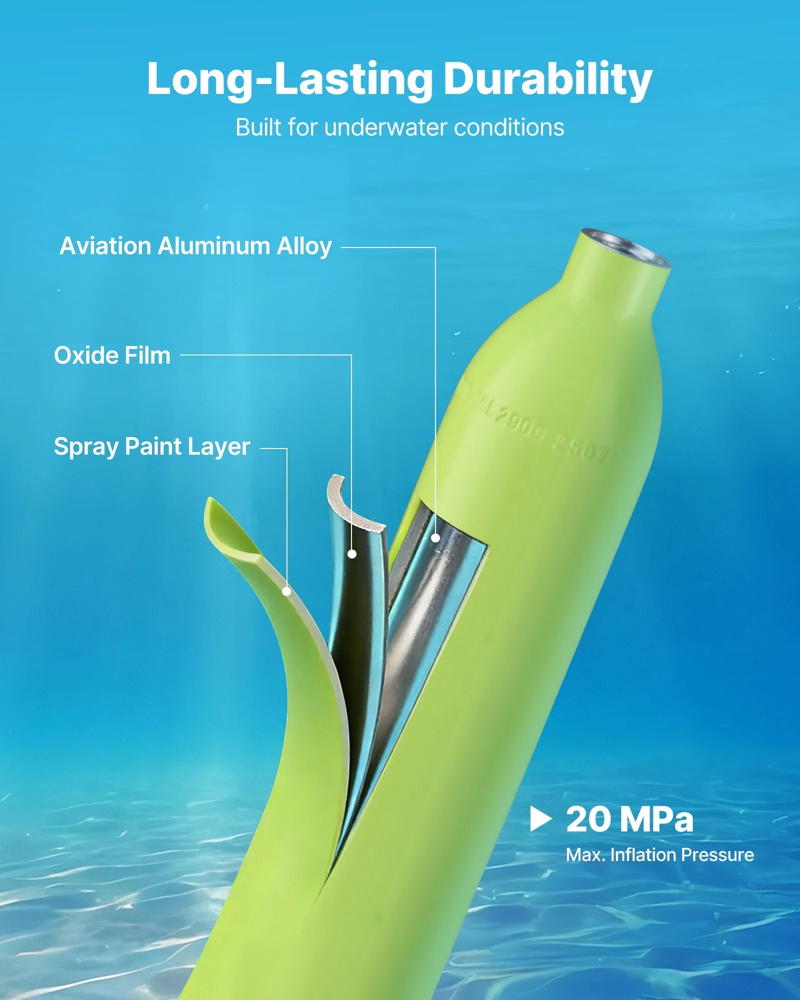 VEVOR Mini Scuba Tank with Full-Face Mask, 0.5L Portable Diving Air Ta